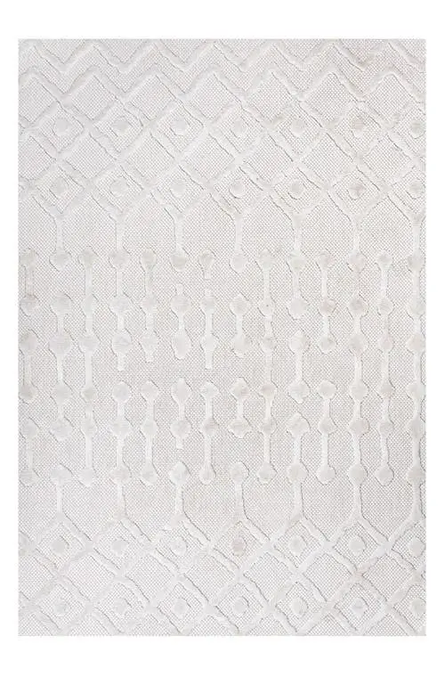 JONATHAN Y Peralta Moroccan Diamond Indoor/outdoor Area Rug - Ivory