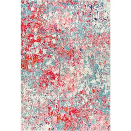 JONATHAN Y Contemporary Pop Modern Abstract Area Rug - Blue/red