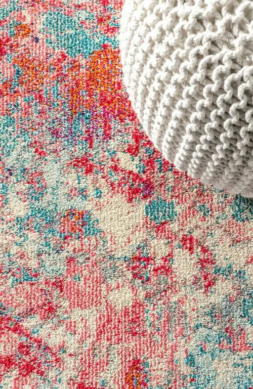 JONATHAN Y Contemporary Pop Modern Abstract Area Rug - Blue/red