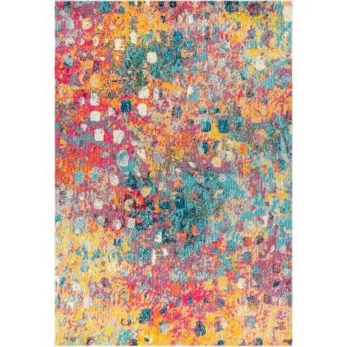 JONATHAN Y Contemporary Pop Modern Abstract Area Rug - Multi/yellow