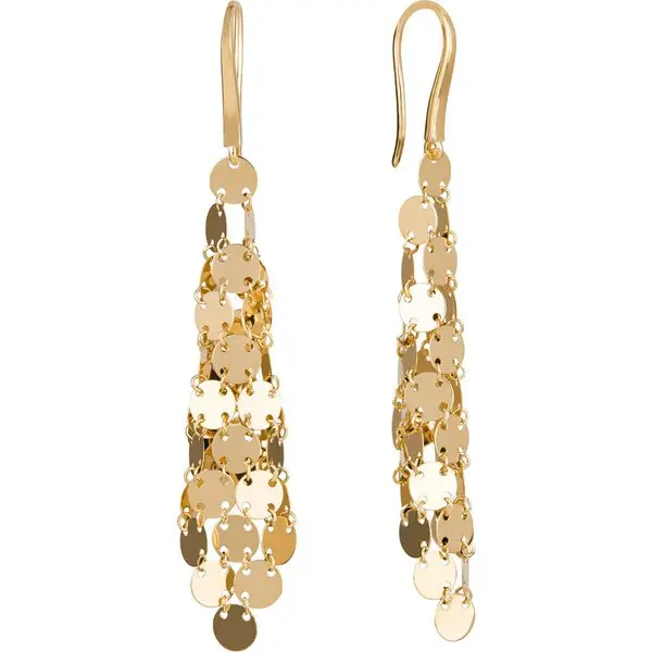Lana Jewelry 14k Gold Chain Mail Drop Earrings - Yellow