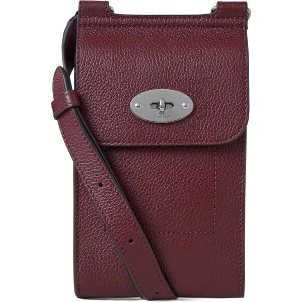 Mulberry Mini Antony Pouch - Black Cherry