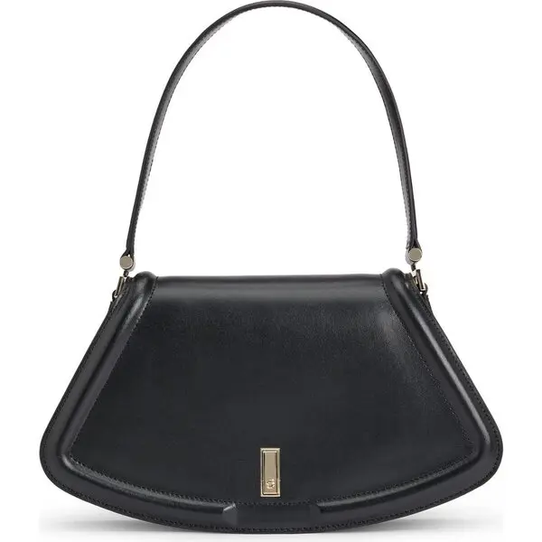 BOSS Ariell Leather Shoulder Bag - Black