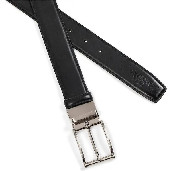 ANTHONY VEER Bari Leather Belt - Black