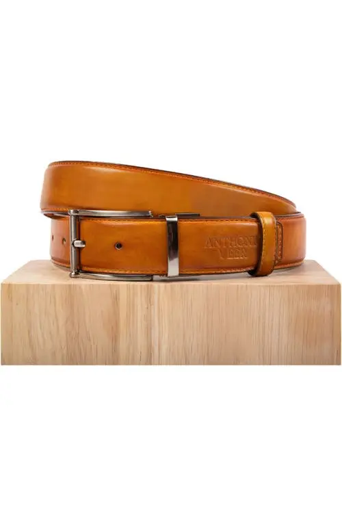 ANTHONY VEER Bari Leather Belt - Tan