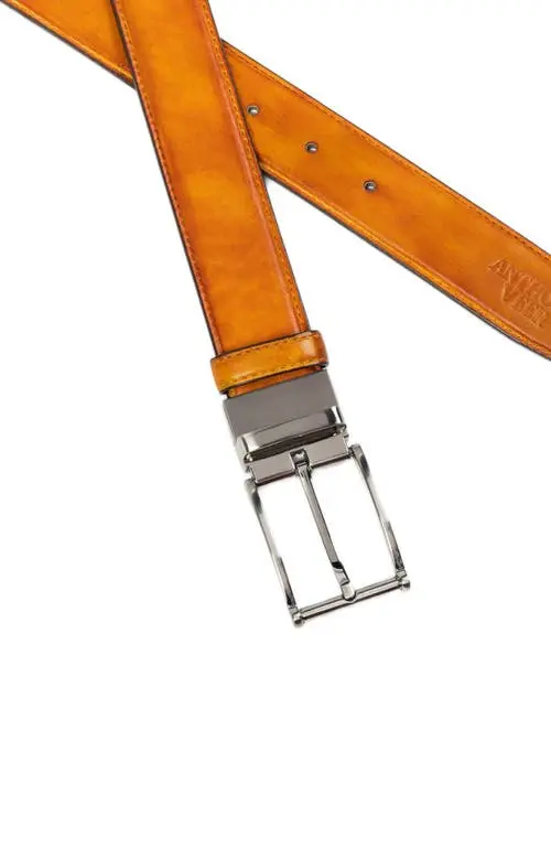 ANTHONY VEER Bari Leather Belt - Tan