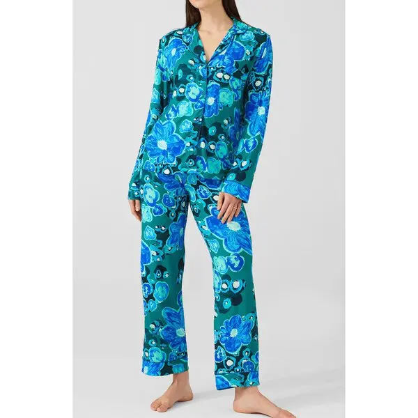 ALIVIA Sofia Print Pajamas - Floral Pond Jade