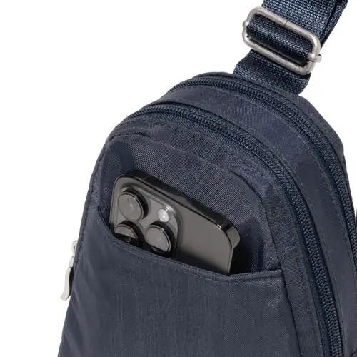 BAGGALLINI Double Zip Mini Sling Bag - French Navy