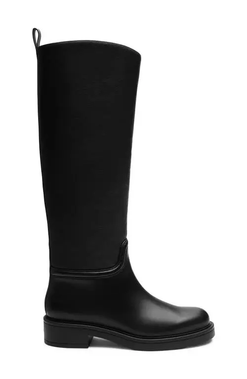 STUART WEITZMAN Celia Riding Boots - Black Pebbled