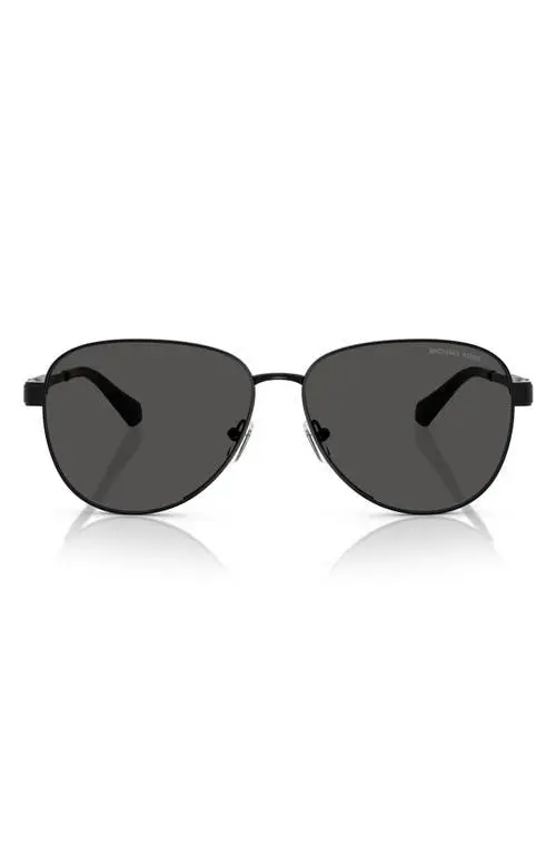 Michael Kors 59mm Pilot Sunglasses - Black Grey