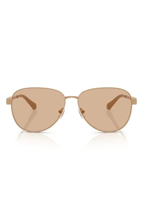 Michael Kors 59mm Pilot Sunglasses - Caramel