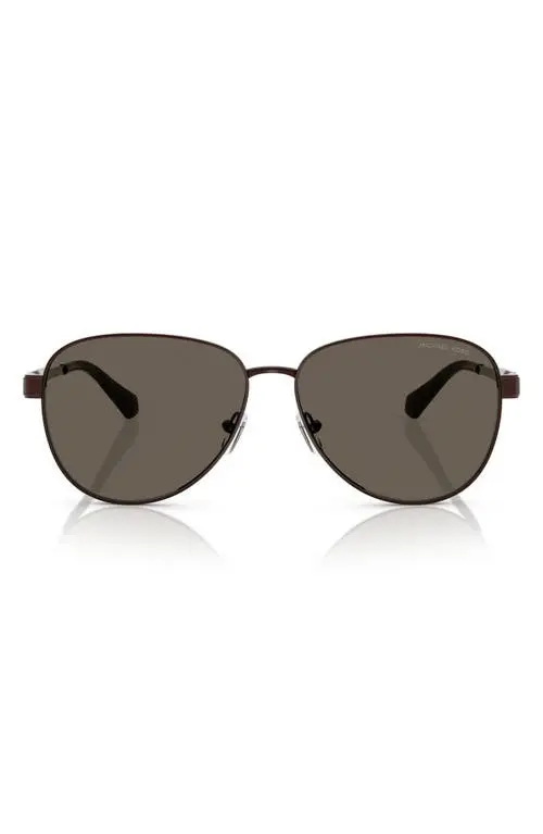 Michael Kors 59mm Pilot Sunglasses - Chocolate