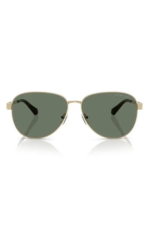 Michael Kors 59mm Pilot Sunglasses - Light Gold