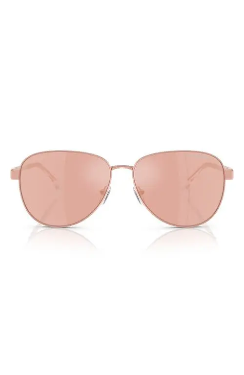 Michael Kors 59mm Pilot Sunglasses - Rose Gold