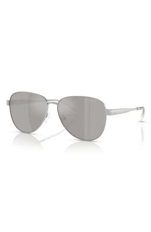 Michael Kors 59mm Pilot Sunglasses - Silver