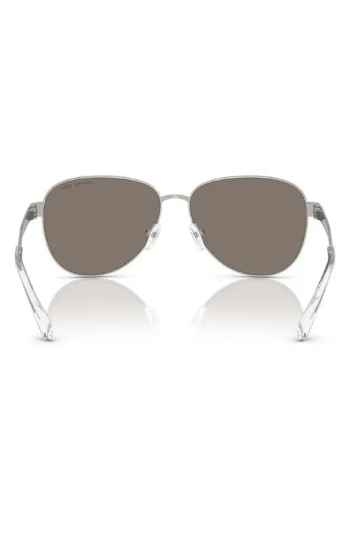 Michael Kors 59mm Pilot Sunglasses - Silver