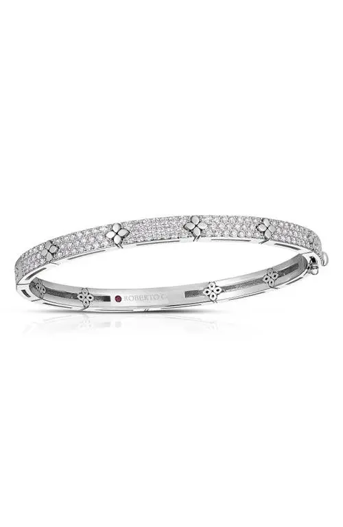 Roberto Coin Love In Verona Diamond Bangle - White Gold