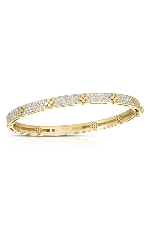 Roberto Coin Love In Verona Diamond Bangle - Yellow Gold
