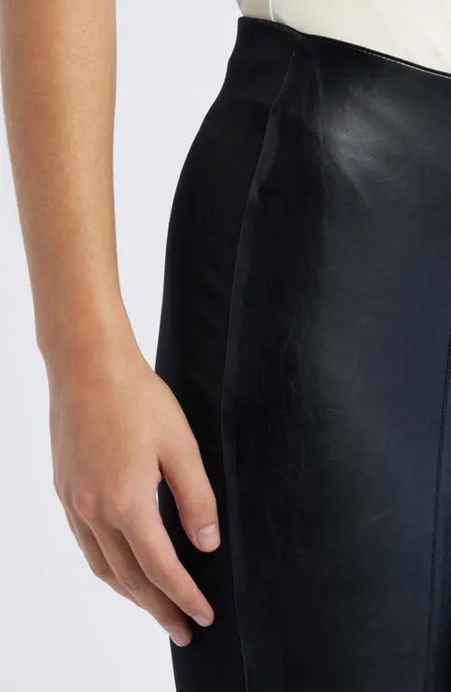 TAHARI ASL Faux Leather Ponte Pants