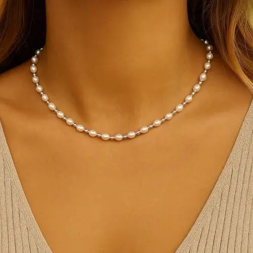 DONATELLO GIAN Name Pearl Choker Necklace