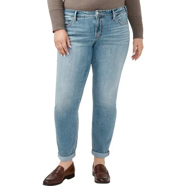 SILVER JEANS CO. Luxe Stretch Boyfriend Jeans