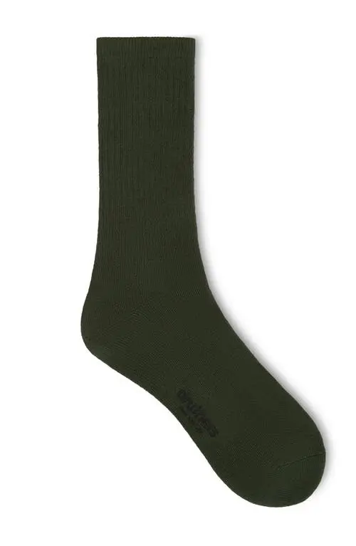 DRUTHERS NYC Organic Cotton Everyday Crew Sock - Olive