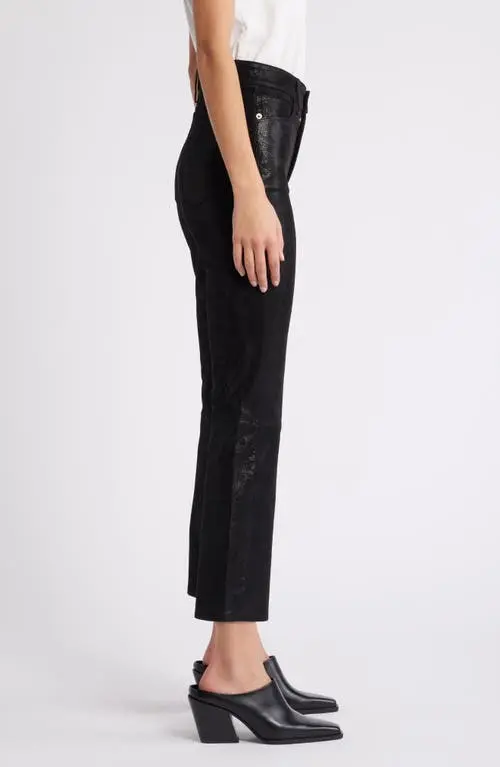 FRAME Le Crop Mini Bootcut Suede Pants