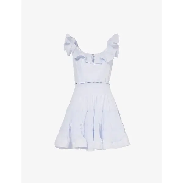 Zimmermann Pleated Woven Mini Dress