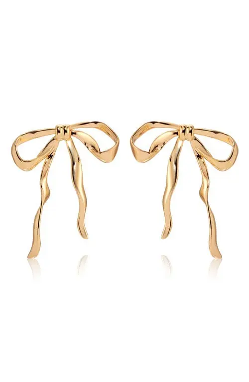 Ettika Bow Stud Earrings - Gold