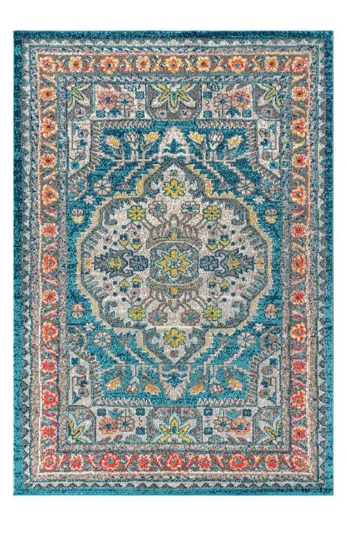 JONATHAN Y Bohemian Flair Boho Vintage Area Rug - Blue/yellow