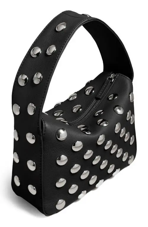 Khaite Small Elena Studded Leather Shoulder Bag - Black 200