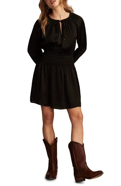 princess polly baby blue dress Lucy Black Satin Long Sleeve Mini Dress