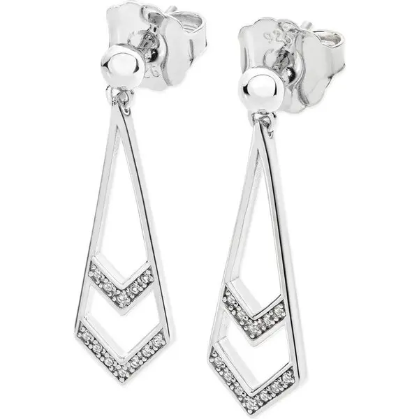 LUCY QUARTERMAINE Tie Dangle Earrings - Silver