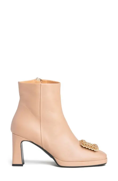 BEAUTIISOLES Scarlet Platform Bootie - Beige