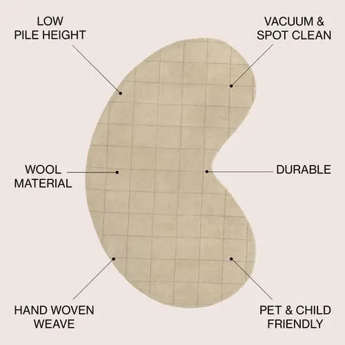 JONATHAN Y Bean Modern Plaid Grid Handwoven Wool Area Rug