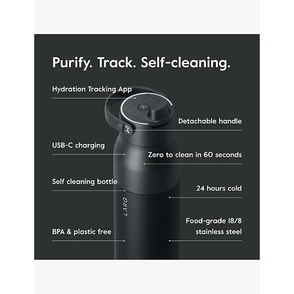 LARQ Purevis Self-cleaning Stainless-steel Bottle 1000ml