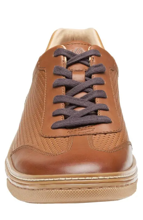 Johnston & Murphy Mcguffey T-toe Low Top Sneakers - Tan Full Grain