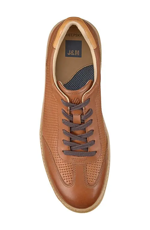 Johnston & Murphy Mcguffey T-toe Low Top Sneakers - Tan Full Grain