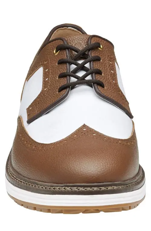 Johnston & Murphy Upton Gl3 Luxe Hybrid Golf Shoe - Tan/ White Wp Scotch Grain