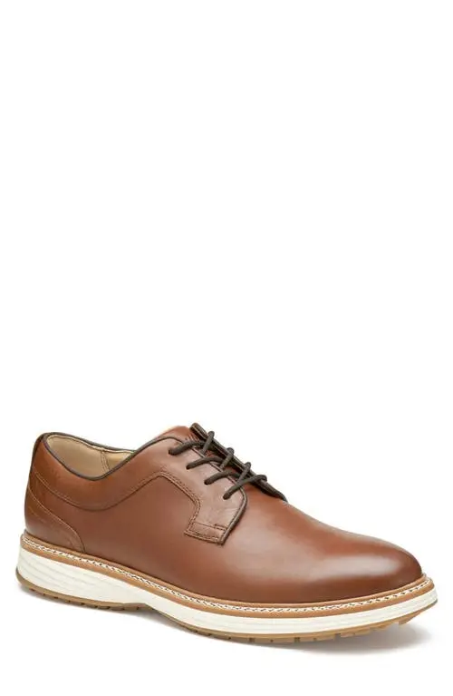 Johnston & Murphy Upton Gl1 Luxe Hybrid Golf Shoe - Tan Full Grain