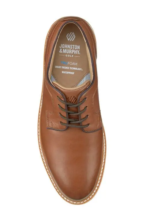 Johnston & Murphy Upton Gl1 Luxe Hybrid Golf Shoe - Tan Full Grain