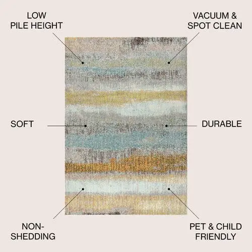 JONATHAN Y Contemporary Pop Modern Abstract Vintage Area Rug - Cream/yellow