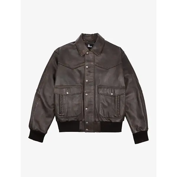 The Kooples Flap-pocket Oversized Leather Jacket