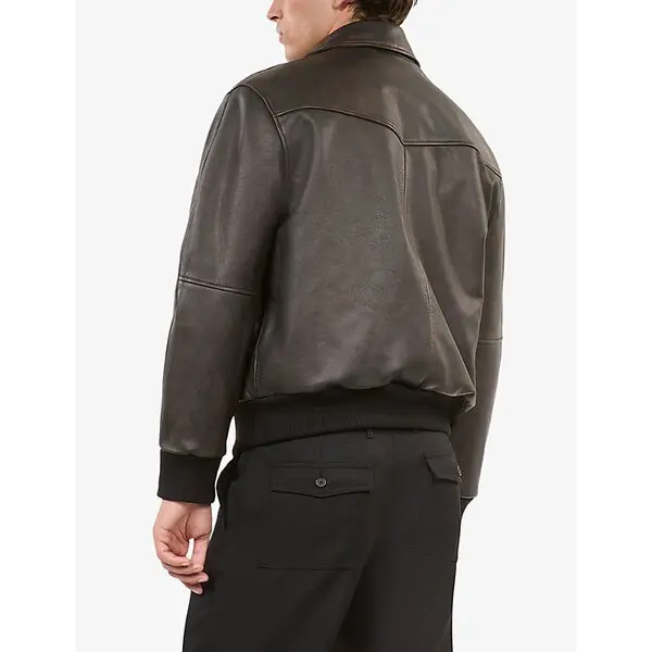 The Kooples Flap-pocket Oversized Leather Jacket