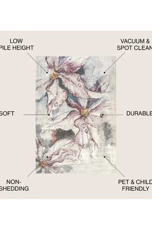 JONATHAN Y Giglio Modern Botanical Flower Area Rug