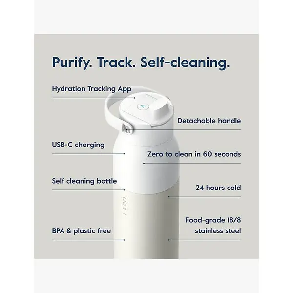 LARQ Purevis Self-cleaning Stainless-steel Bottle 680ml
