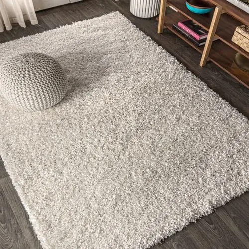 JONATHAN Y Mercer Shag Plush Area Rug - Cream