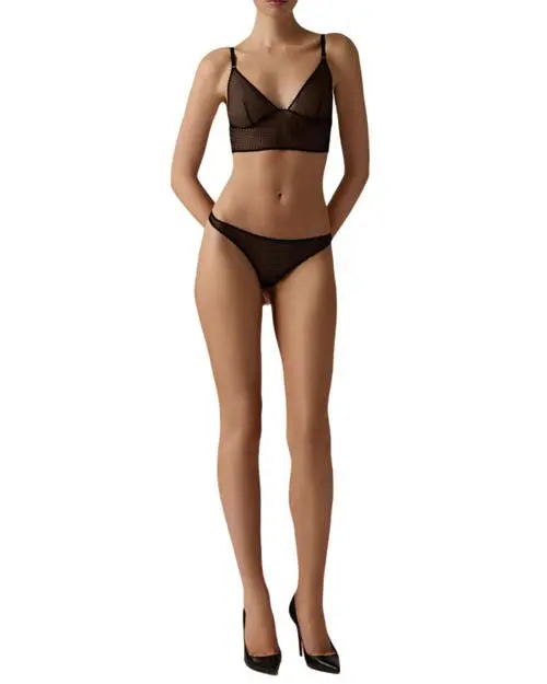 Kiki De Montparnasse Crochet Longline Bra - Black