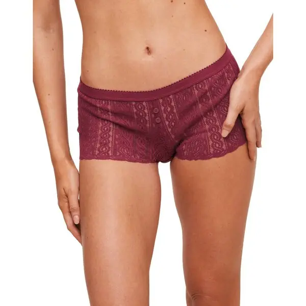 ADORE ME Samanta Shortie Panties - Dark Red