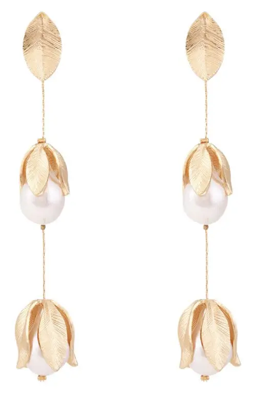 PETIT MOMENTS Falcao Linear Drop Earrings - Gold